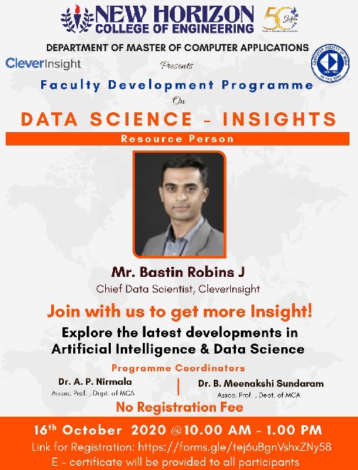 Data Science – Insights - Master of Computer Applications